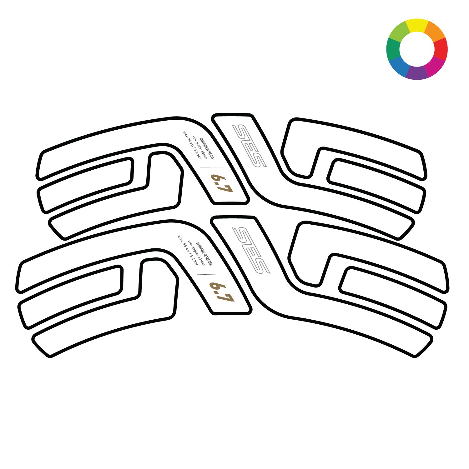 Custom ENVE SES 6.7 Rim Decals | Fully Customizable – Ground Keeper Custom