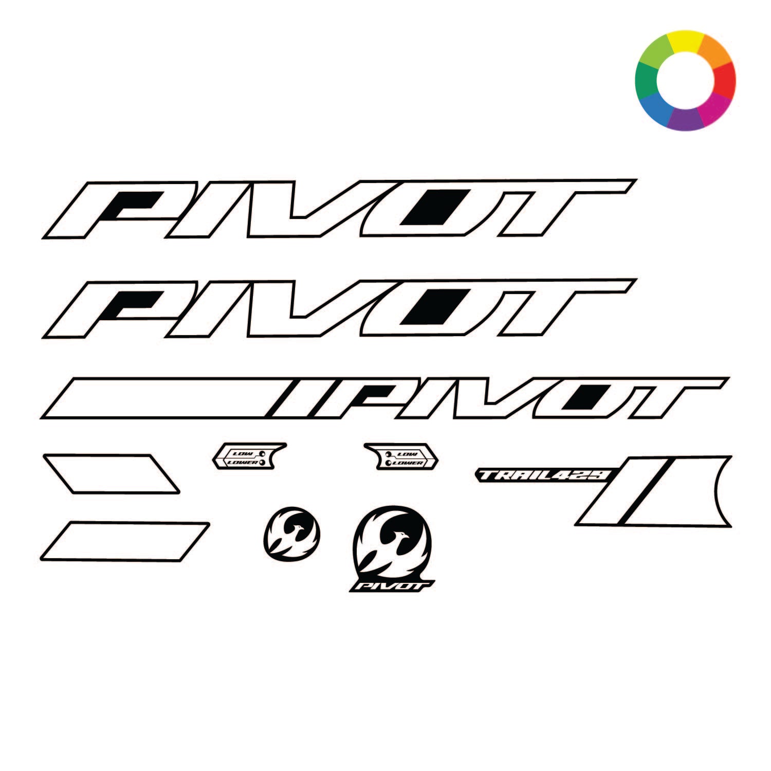 Custom 2023 Pivot Trail 429 Decal Kit | Fully Customizable – Ground ...