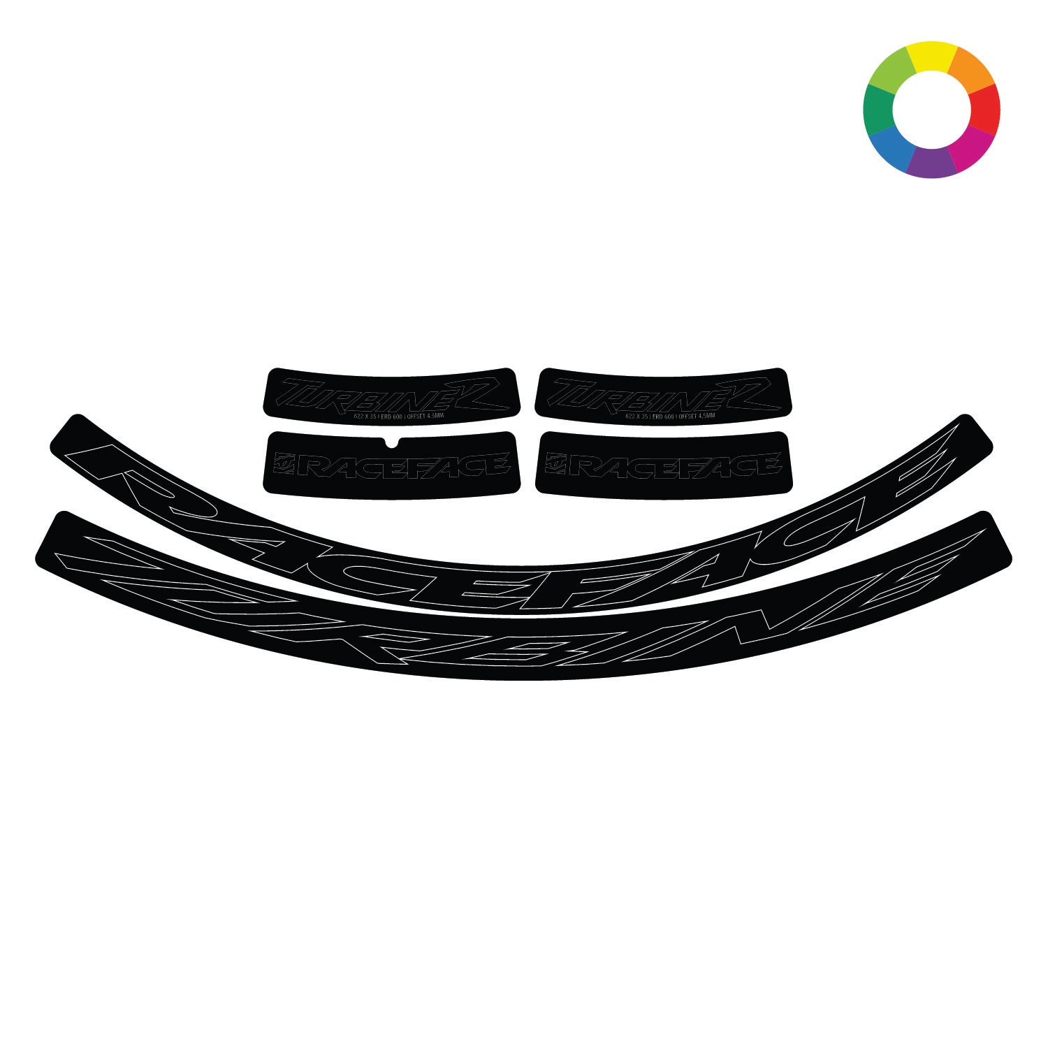 Custom Race Face Turbine R 35 29" Rim Decal | Fully Customizable ...
