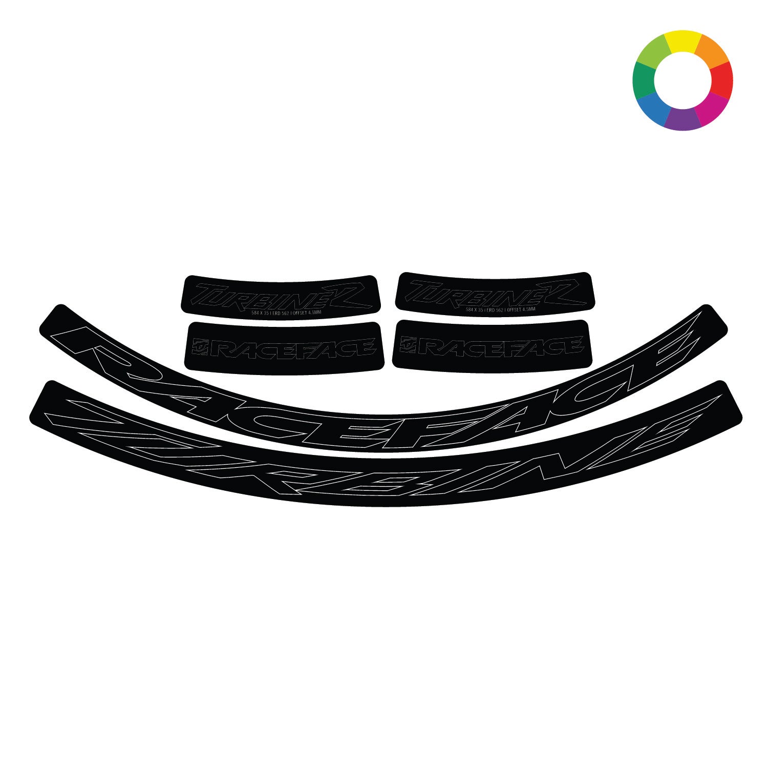 Custom Race Face Turbine R 35 27.5" Rim Decal | Fully Customizable ...