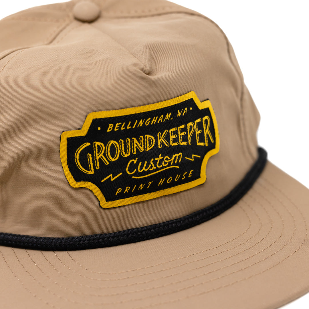 Sand 5-Panel Nylon Hat – Ground Keeper Custom