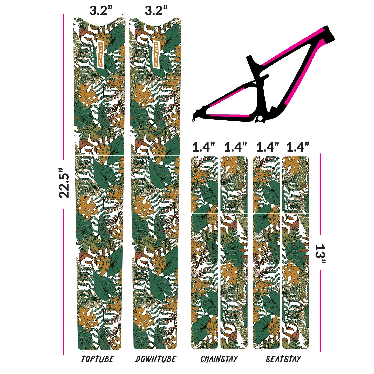 Ground Keeper Botanic Revival Frame Keeper | Bicycle Frame Protection ...