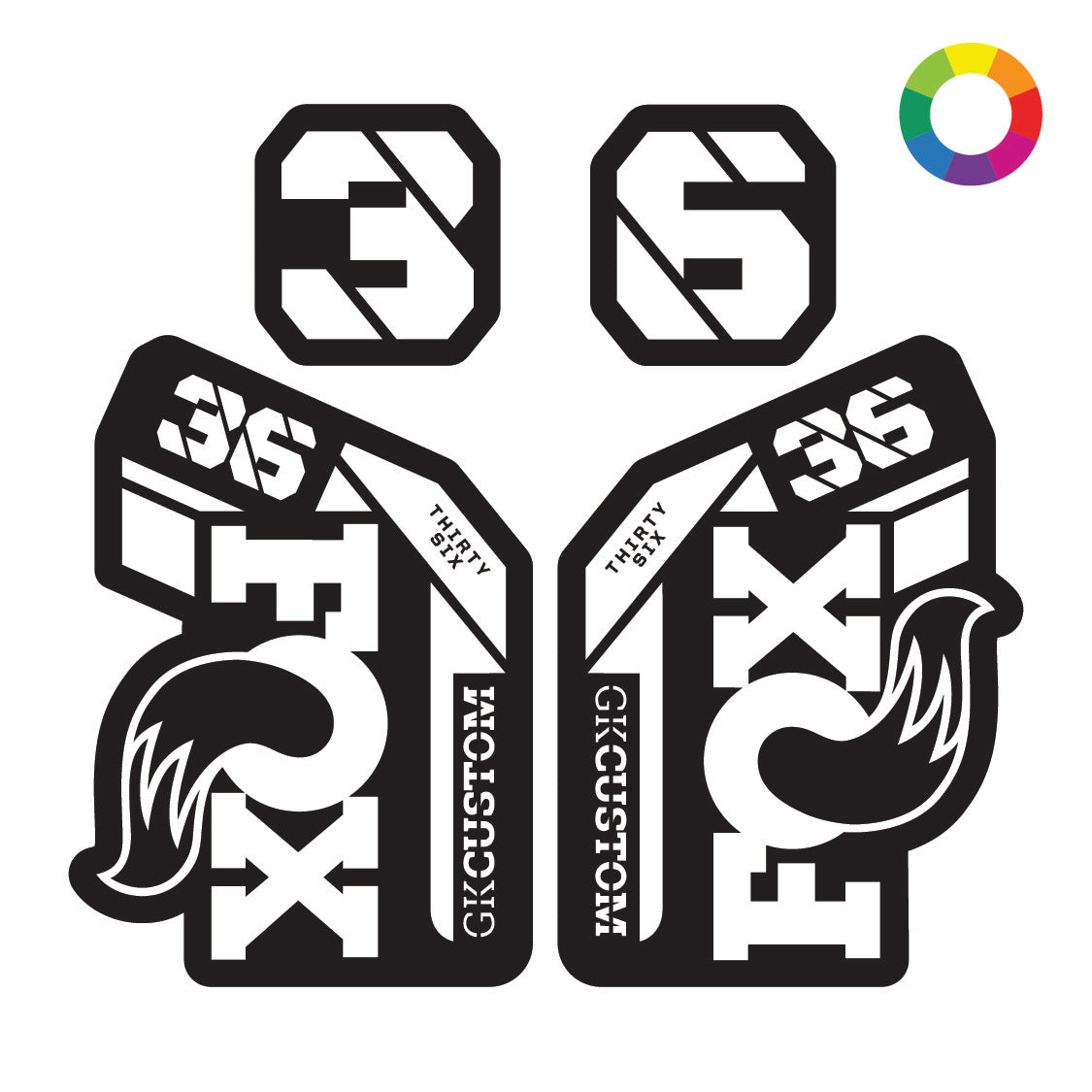 Ground Keeper Custom Fox 36 Factory Decals | Fully Customizable