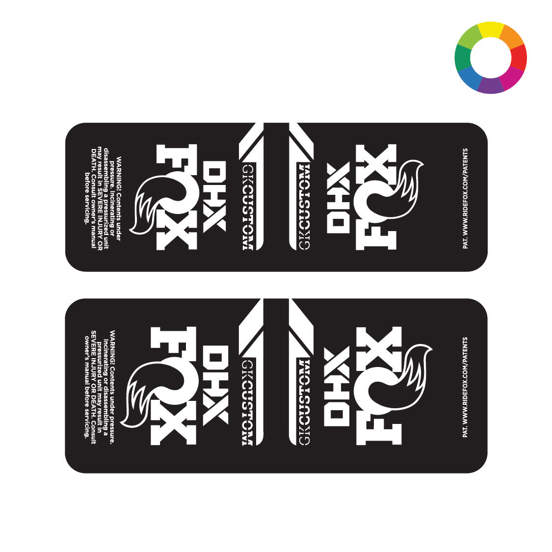 Ground Keeper Custom Fox DHX Factory Decals | Fully Customizable